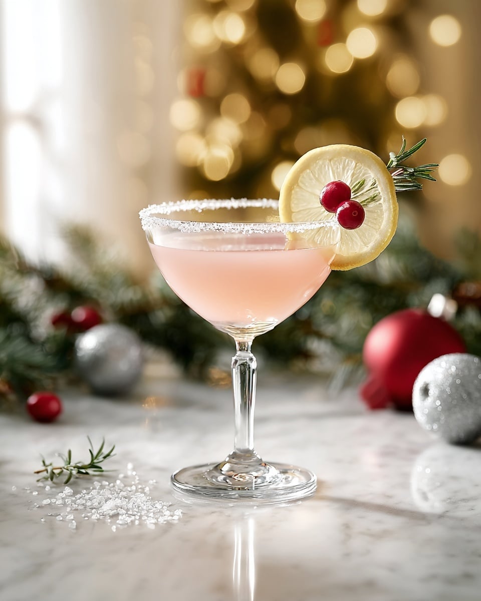 Holiday Lemon Drop: Festive & Refreshing Citrus Cocktail