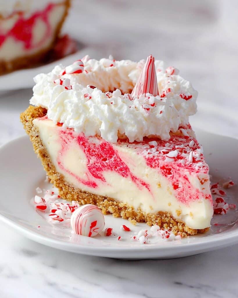 Candy Cane Kiss Cheesecake - Festive Holiday Dessert